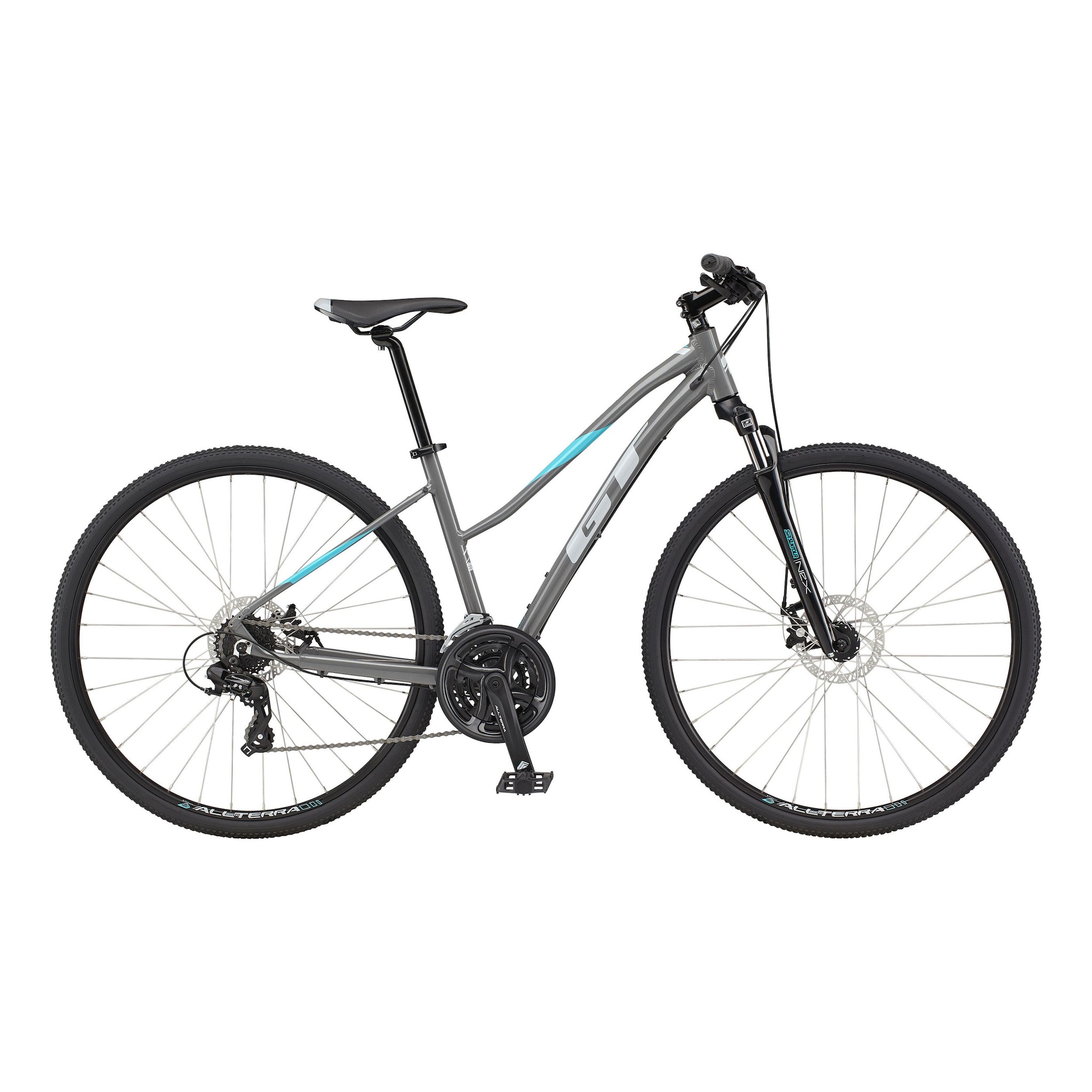 GT Women's Transeo Comp Low-Step 700c Hybrid Bike, 21 Speed, Aluminum ...