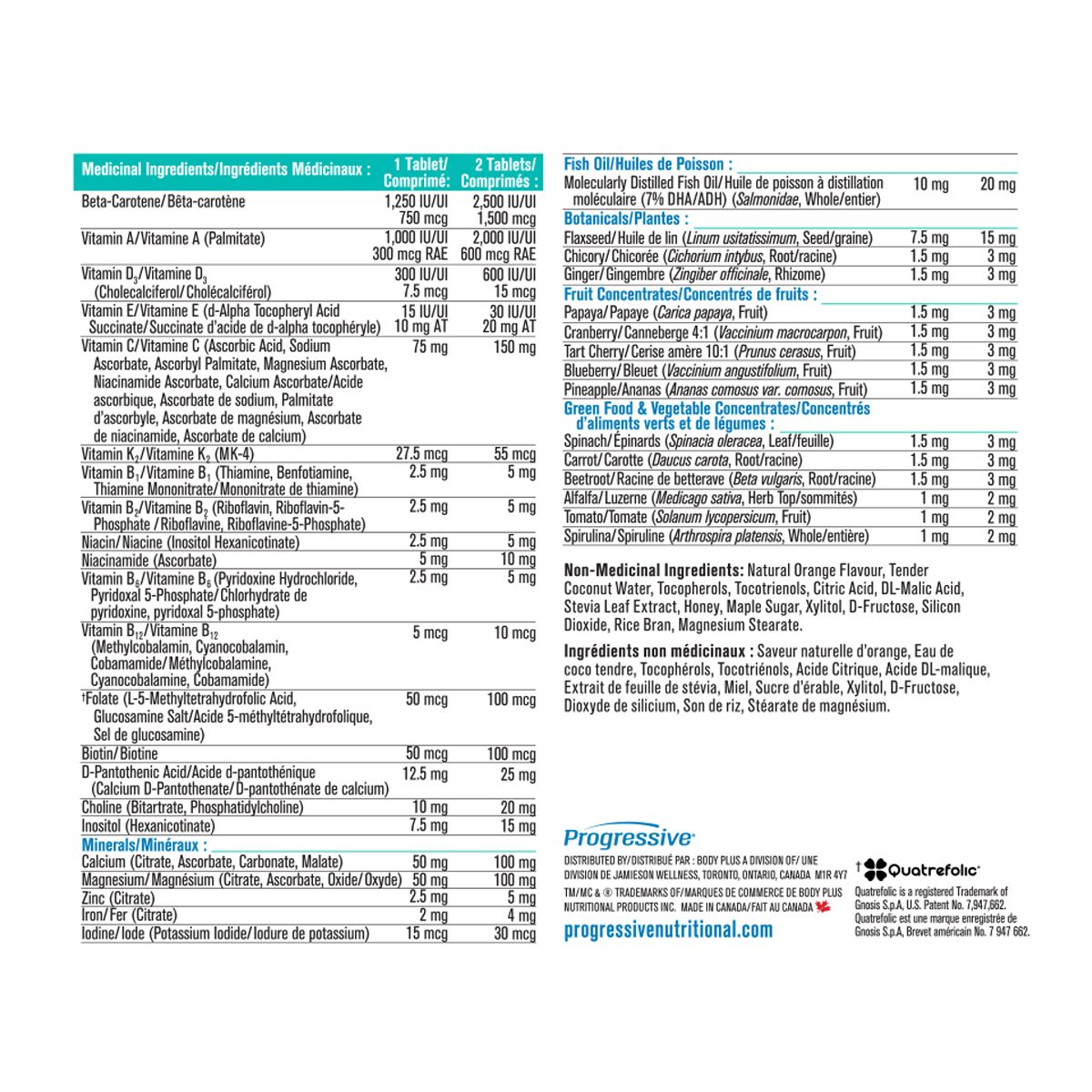 Progressive Orange Flavour Kids' MultiVitamin - 60 Chewable Tablets ...