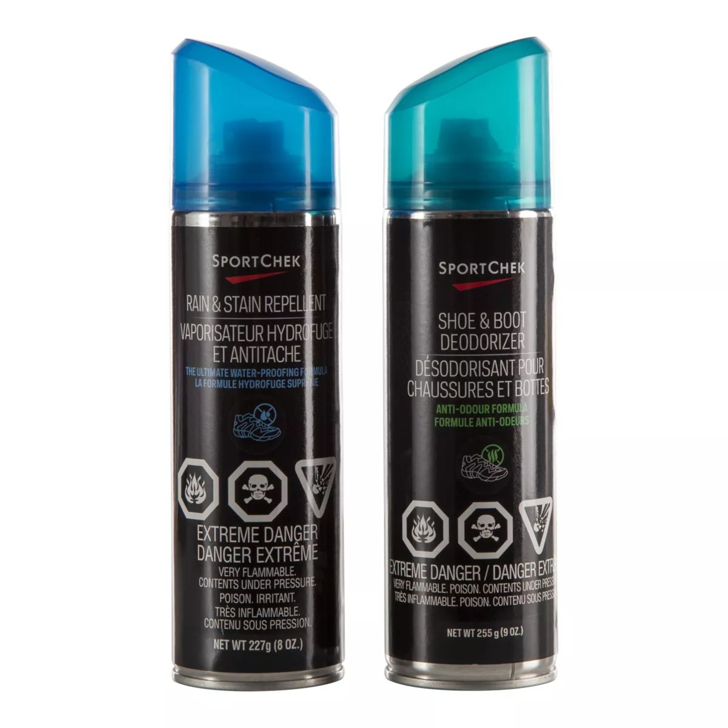 Sport Chek Rain and Stain Protector + Shoe & Boot Deodorizer Shoe Spray ...